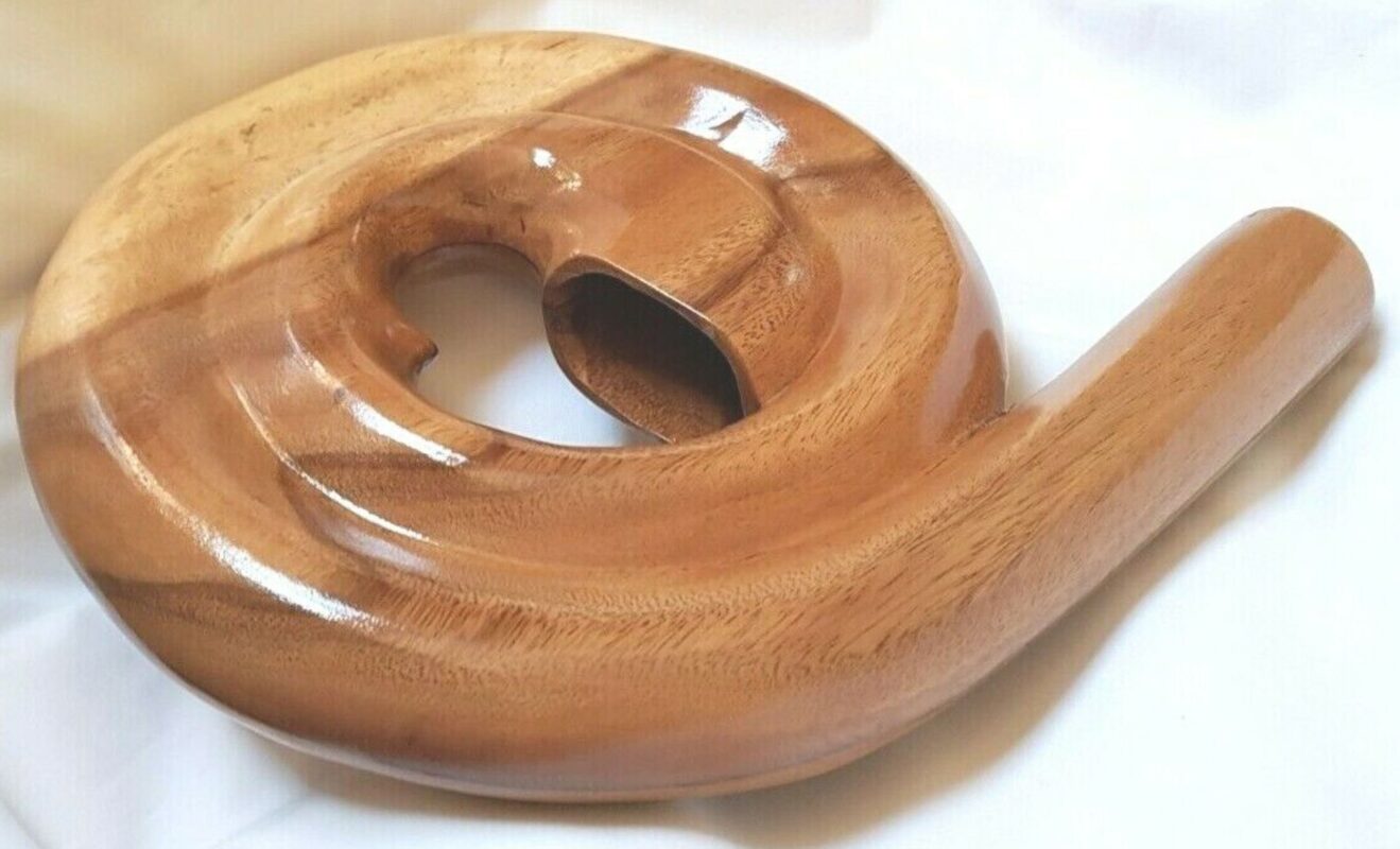Spiral DIDGERIDOO Natural Wood Handcrafted Didge – Bali Box